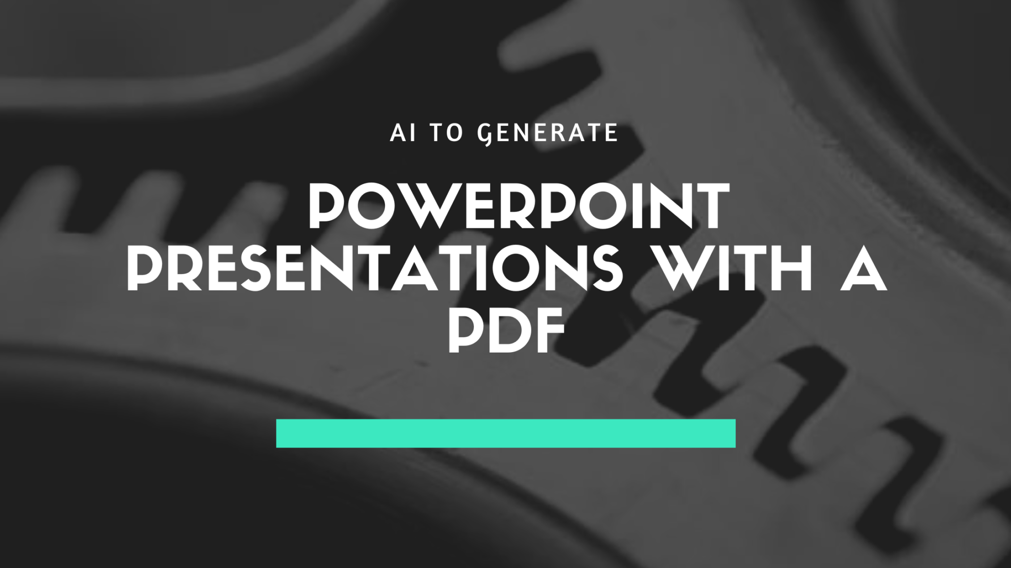 AI to Generate PowerPoint Presentations with a PDF